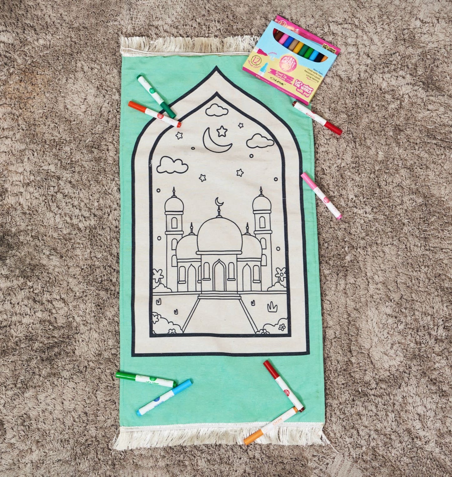 Mint colouring prayer mat – Craft Pop