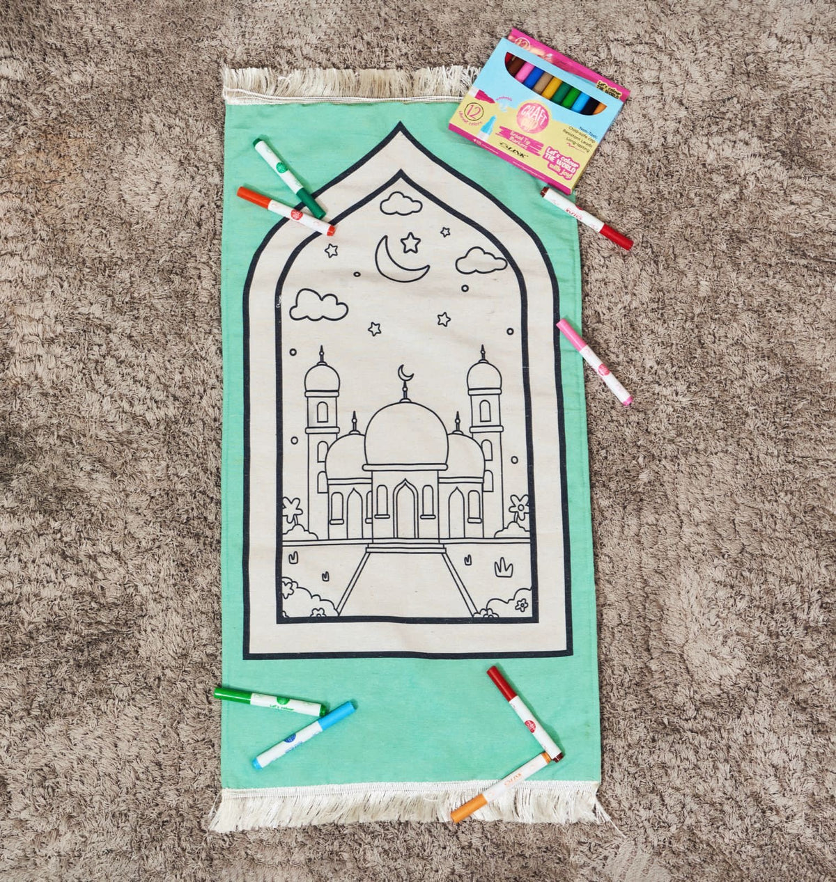 Mint colouring prayer mat – Craft Pop